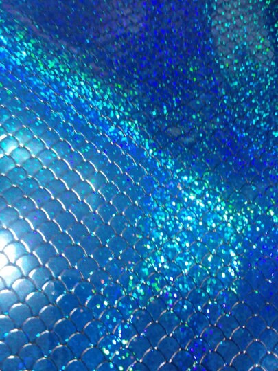 Royal Blue Scales Holographic Sparkle Vinyl Embroidery - Etsy