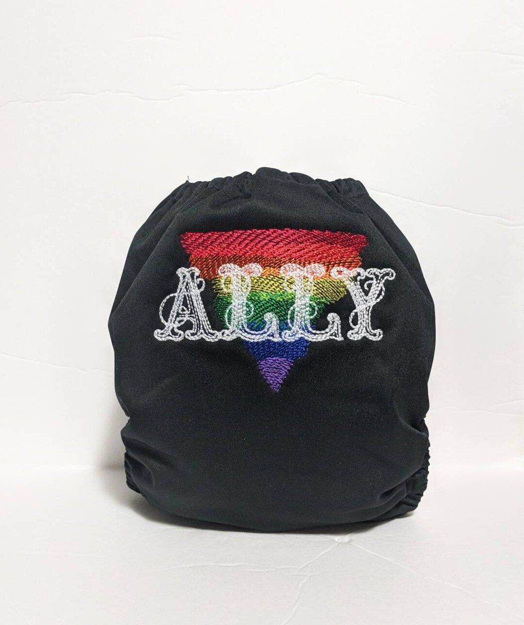 LGBT Ally Cloth Diaper - Rainbow One Size Diaper - Embroidered Pocket ...