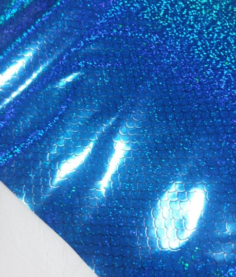 Royal Blue Scales Holographic Sparkle Vinyl Embroidery - Etsy