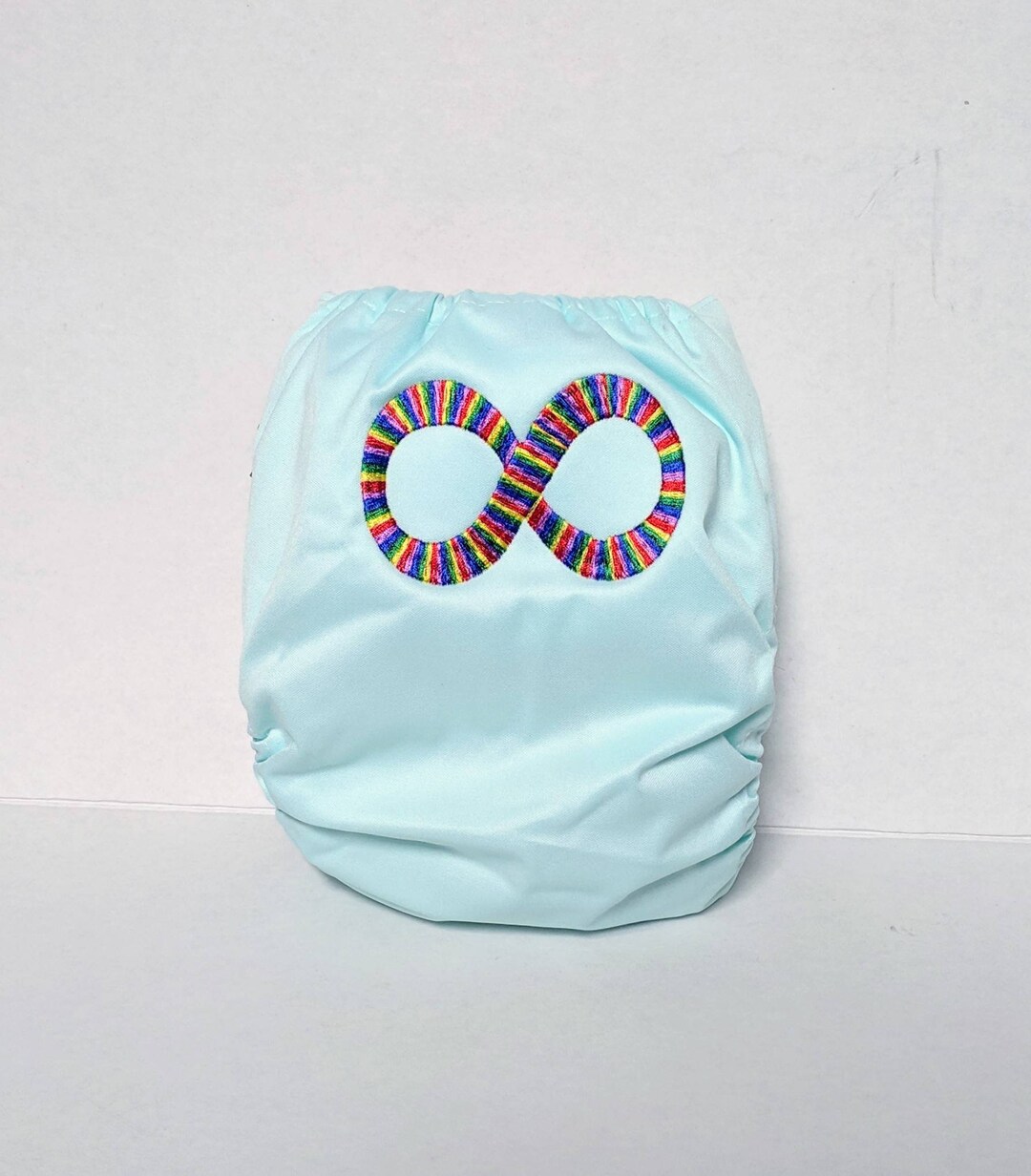 Neurodiversity Cloth Diaper - Autism Embroidered Diaper - Rainbow ...