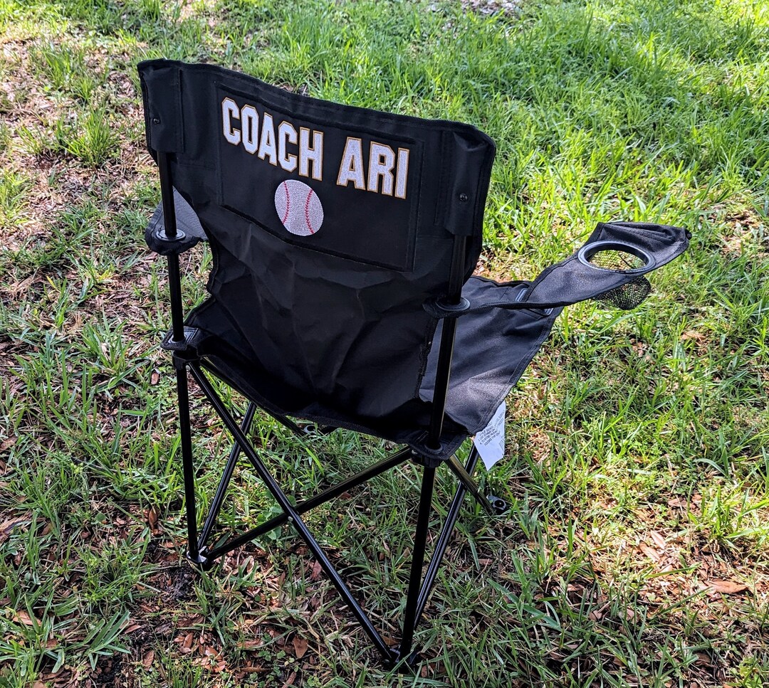 Personalized Coach Gift - Baseball Softball Adult Folding Chair ...