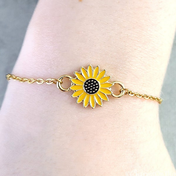 Sunflower Bracelet - Etsy
