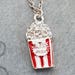 Popcorn Necklace SMALL Popcorn Charm Necklace Popcorn Jewelry Popcorn ...