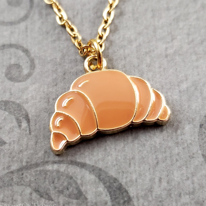 Croissant Necklace - Etsy