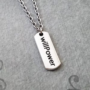 Willpower Necklace SMALL Charm Necklace Weight Loss Jewelry Dieting ...