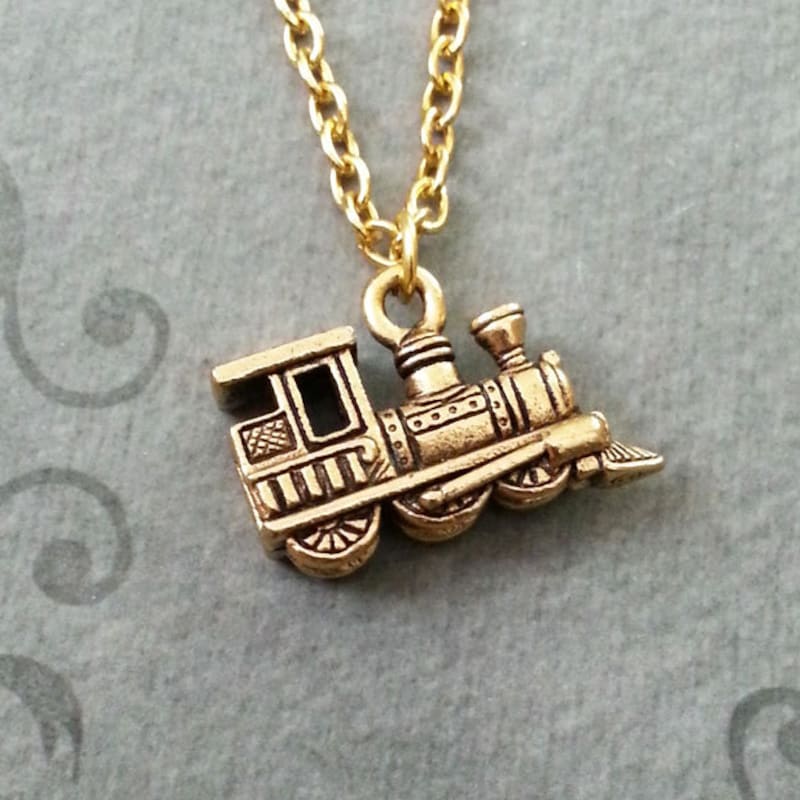 Gold Train Necklace - Etsy