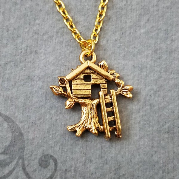Tree House Necklace - Etsy
