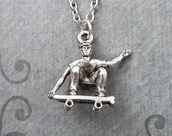 Skateboarder Necklace Skateboarding Necklace Skateboard Necklace ...