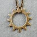 Gear Necklace SMALL Bronze Gear Charm Necklace Gear Jewelry Cogs and ...