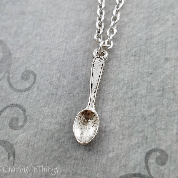 Spoon Charm Necklace - Etsy