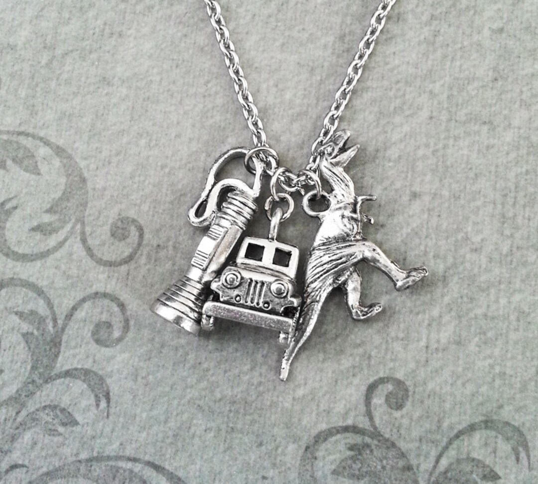 Dinosaur Necklace SMALL Dinosaur Jewelry T-rex Necklace Flashlight ...