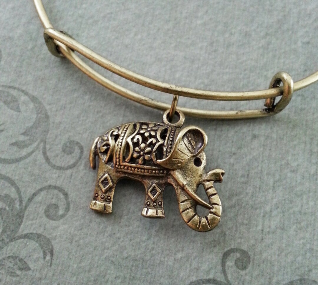 Elephant Bracelet Ornamental Elephant Bangle Bracelet Adjustable Bangle ...