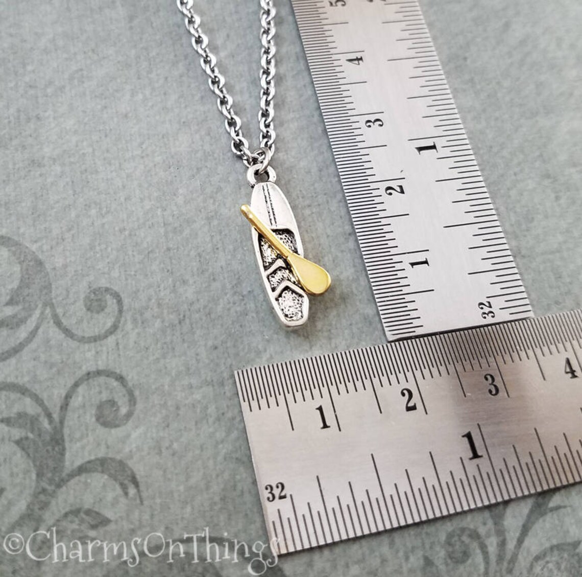 Paddle Board Necklace SMALL Paddle Board Charm Necklace - Etsy