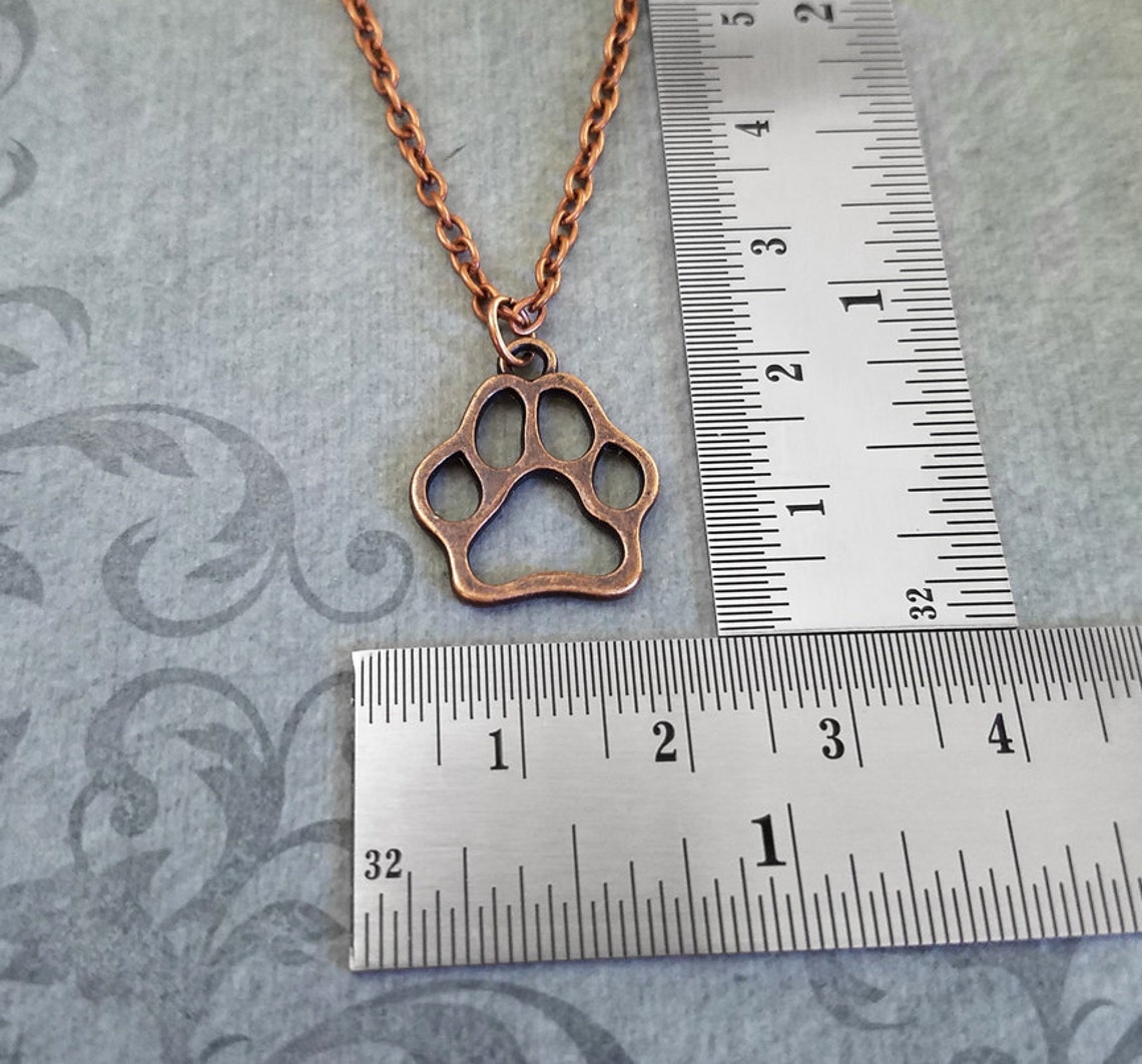 Paw Necklace SMALL Paw Print Necklace Dog Paw Charm Necklace - Etsy