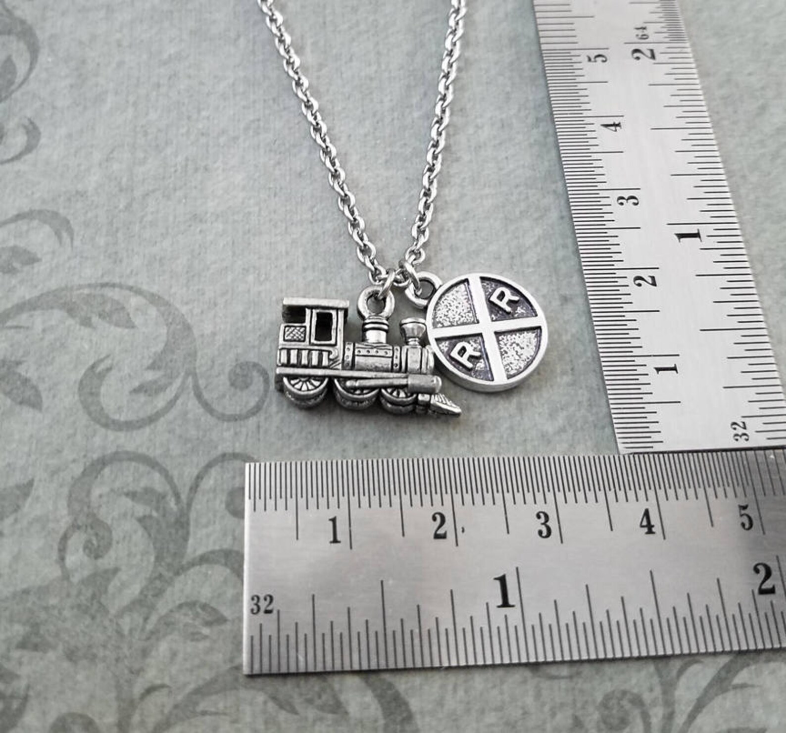 Train Necklace SMALL Train Charm Necklace Train Jewelry - Etsy