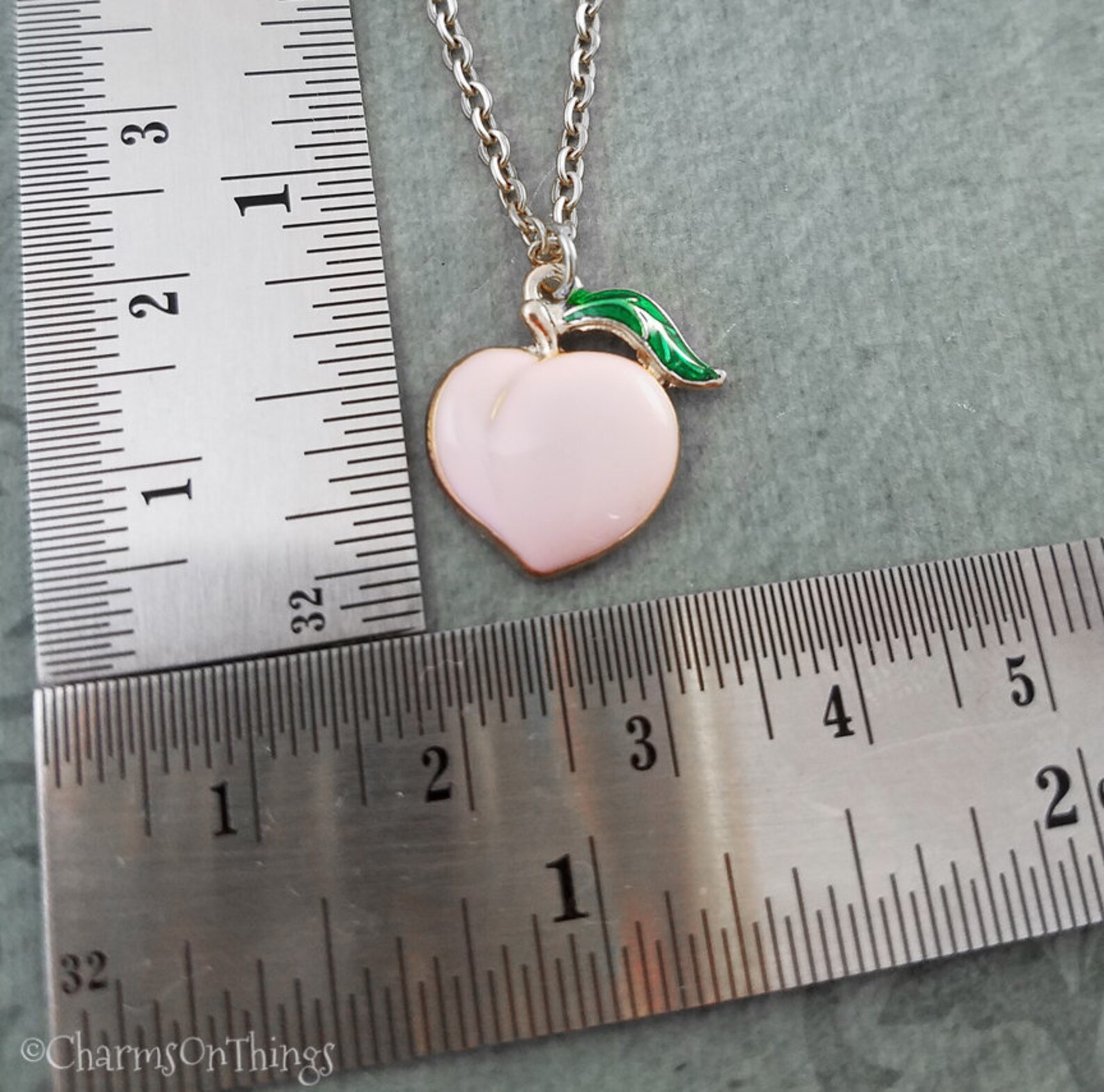 Peach Necklace SET of 2 Peach Necklaces Fitness Jewelry Peach | Etsy