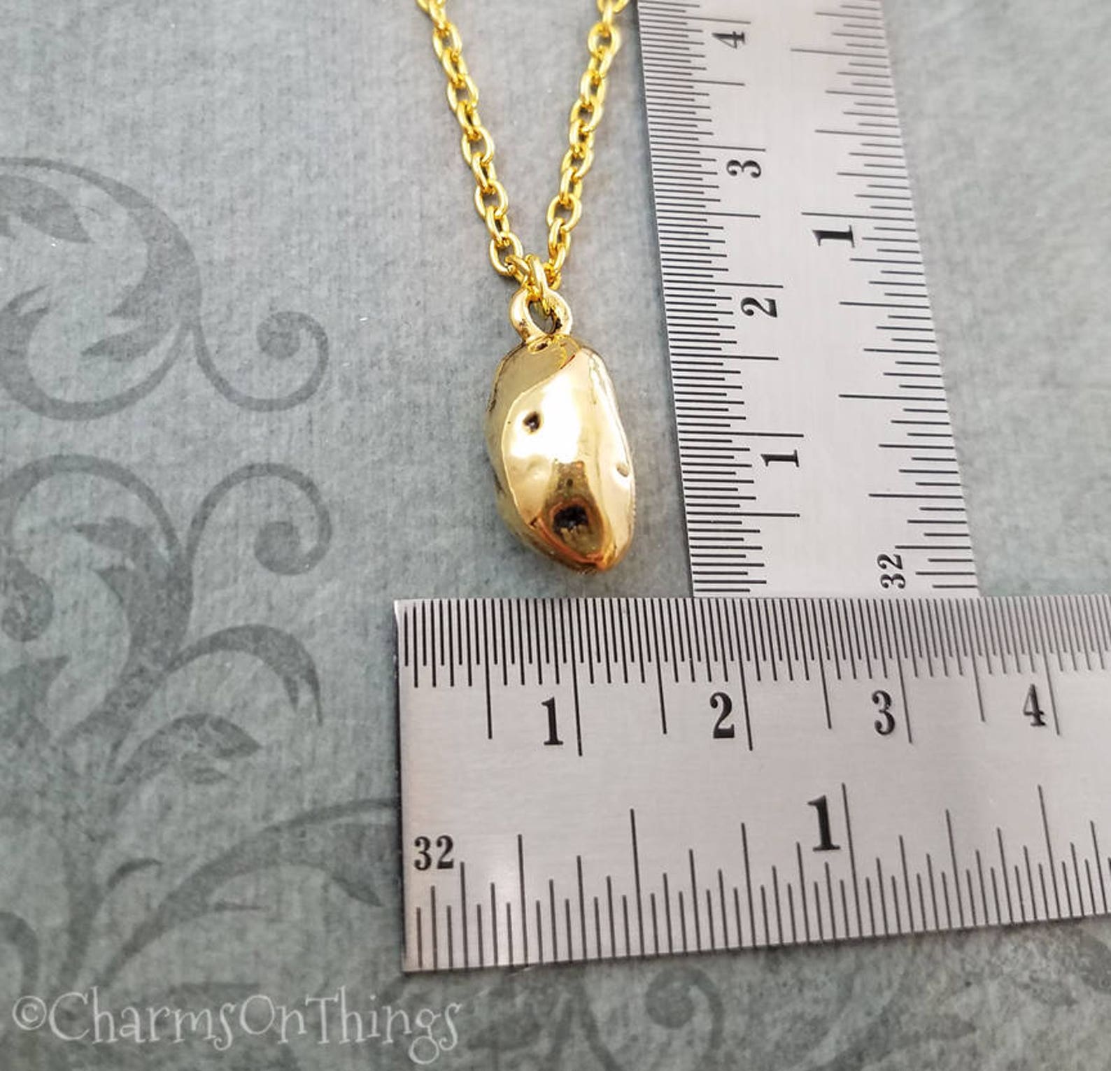 Potato Necklace SMALL Russet Potato Charm Necklace Potato | Etsy