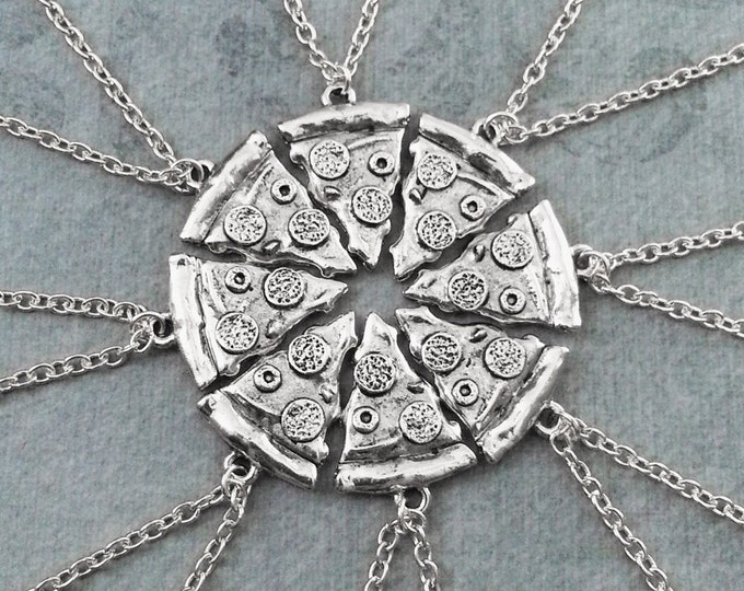 Pizza Friendship Necklaces Pepperoni Pizza Necklace Pizza Jewelry Gold ...