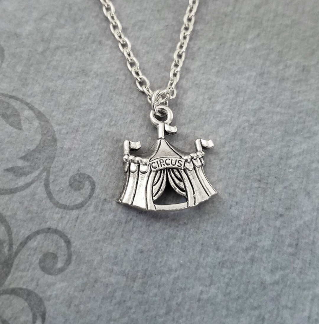 Circus Tent Necklace SMALL Circus Jewelry Circus Tent Charm Necklace ...