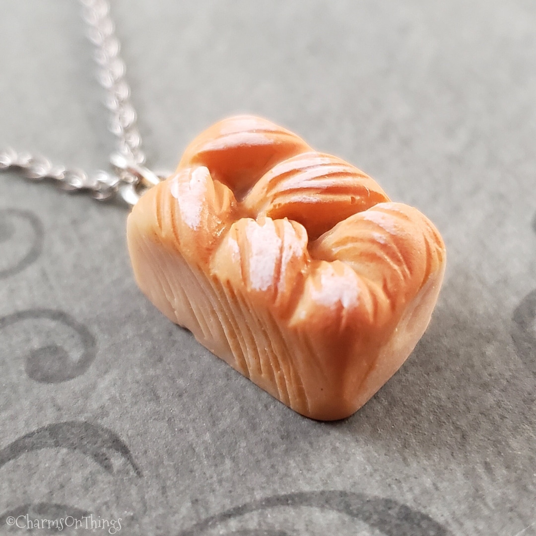 Bread Necklace Baking Jewelry SMALL Bakery Loaf of Bread Charm Cute ...