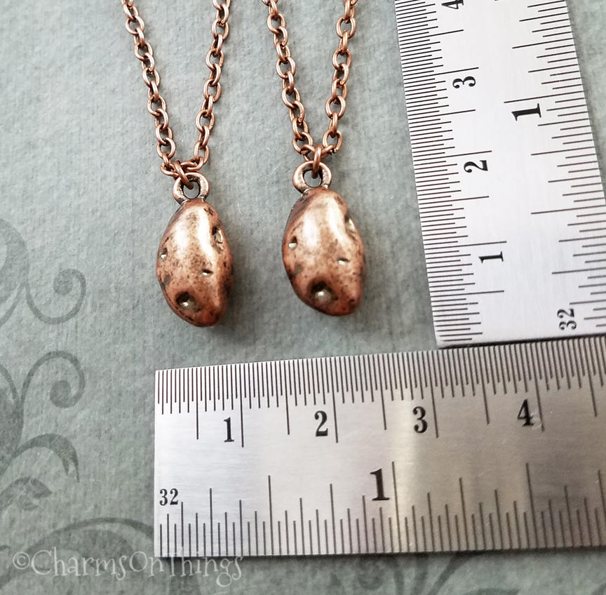 Potato Necklace SET of 2 SMALL Sweet Potato Charm Necklaces - Etsy