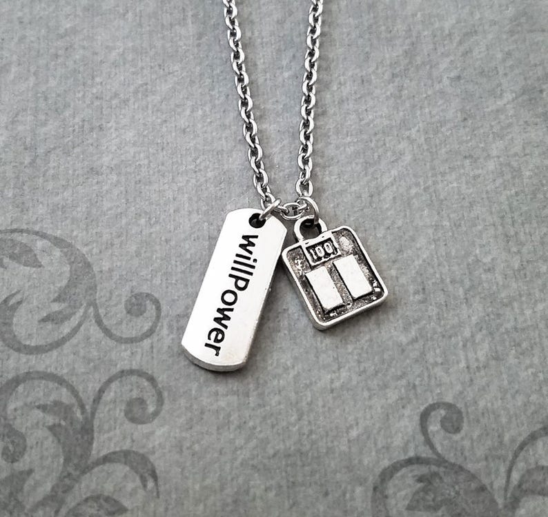 Willpower Necklace Bathroom Scale Necklace Weight Loss Jewelry Dieting ...