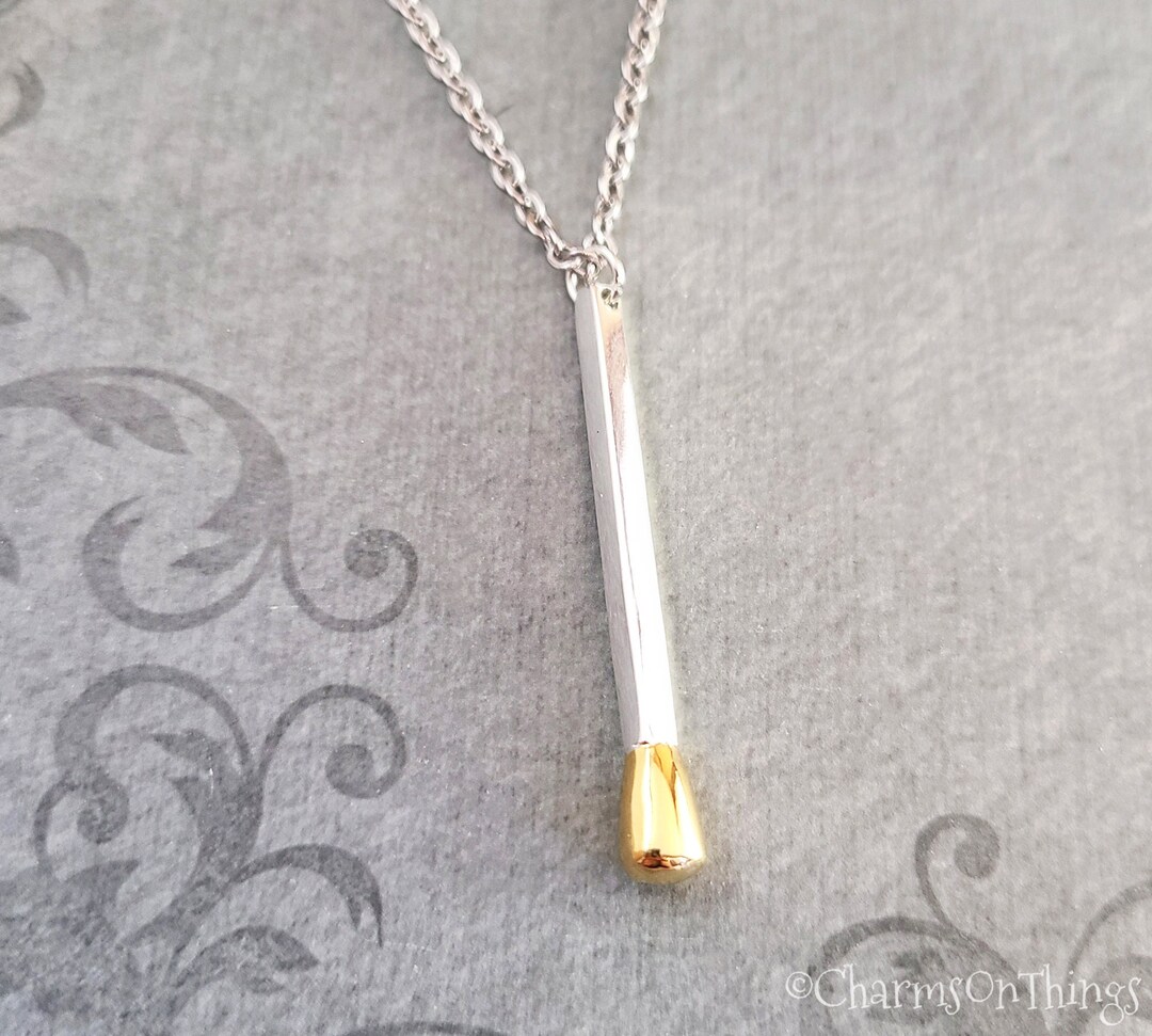 Match Necklace Matchstick Necklace Match Jewelry Fire Jewelry Match ...