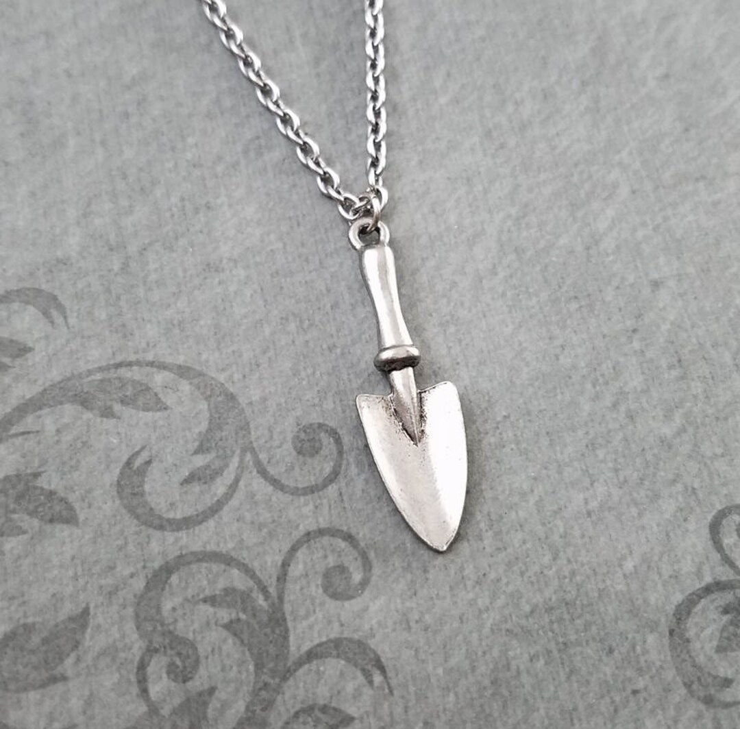 Hand Trowel Necklace SMALL Hand Shovel Necklace Gardening Tool ...