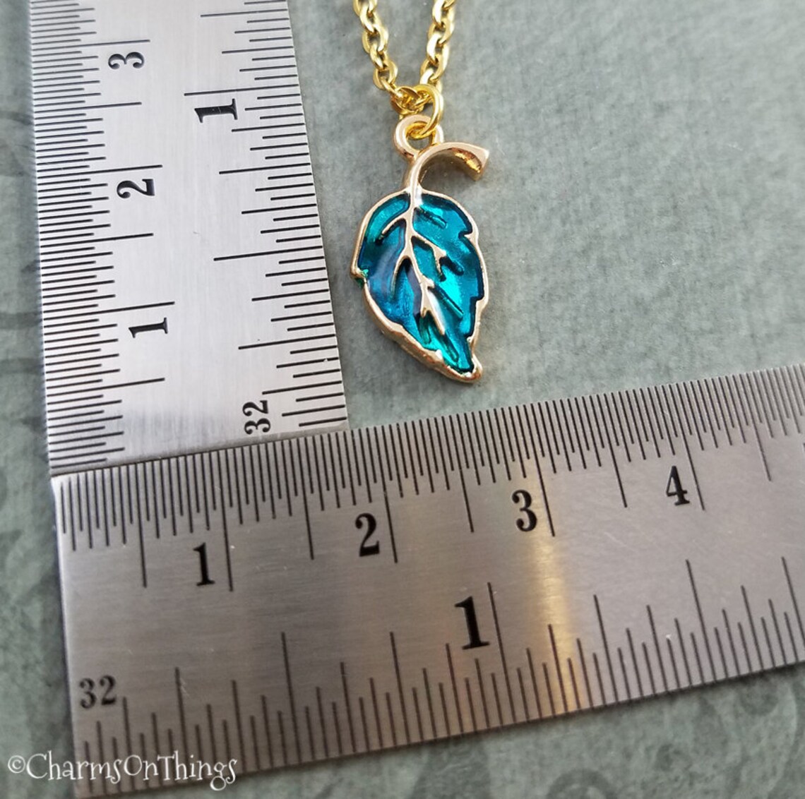 Leaf Necklace SET of 4 SMALL Leaf Charm Necklaces Bridesmaid Jewelry ...