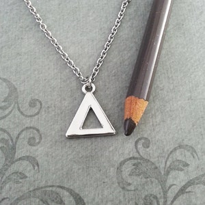 Delta Necklace SMALL Greek Letter Necklace Greek Alphabet Necklace ...