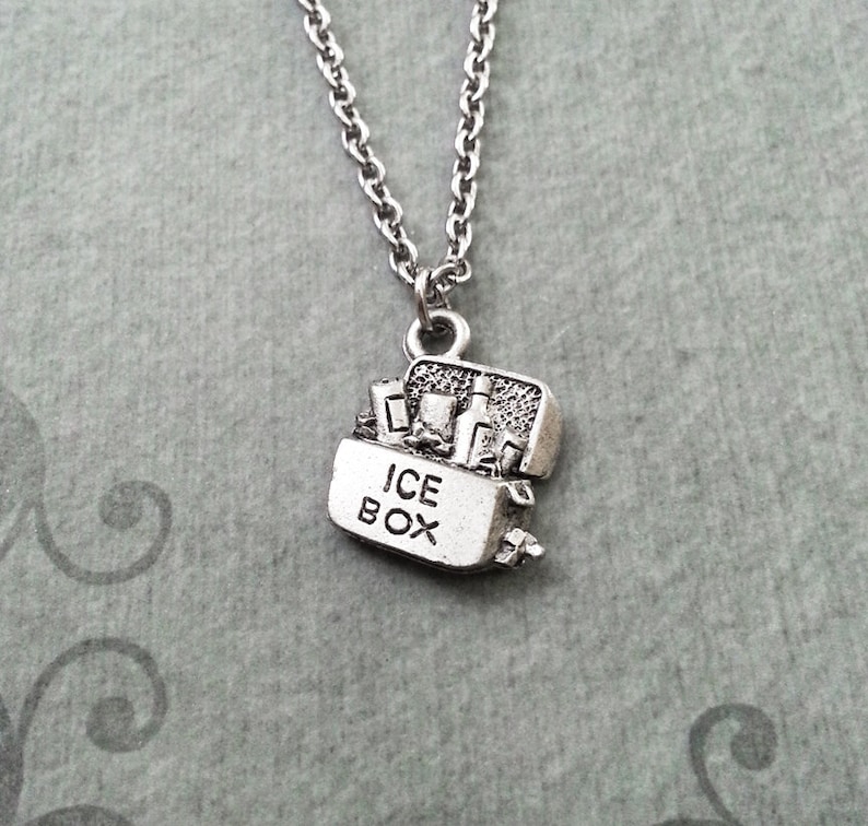 Cooler Necklace Picnic Necklace Icebox Necklace Ice Box Charm - Etsy