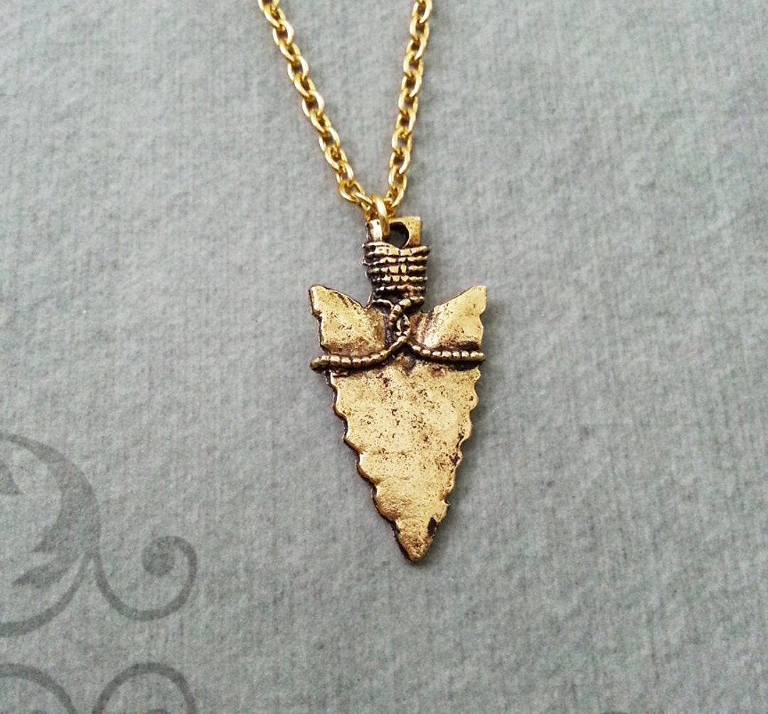 Arrowhead Necklace Arrowhead Jewelry Arrowhead Charm Necklace Arrow ...