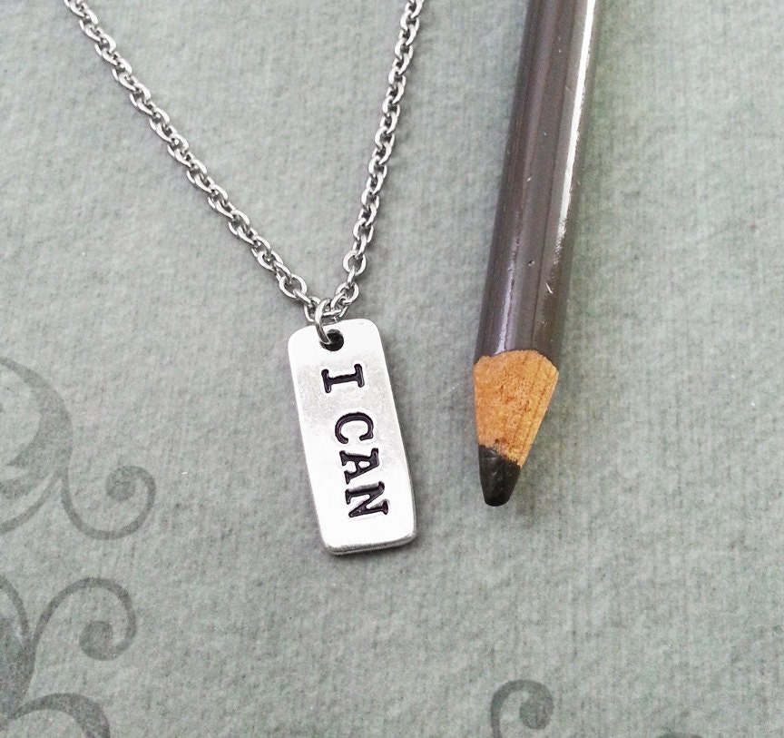 I Can Necklace Inspirational Jewelry Weight Loss Gift Sports - Etsy