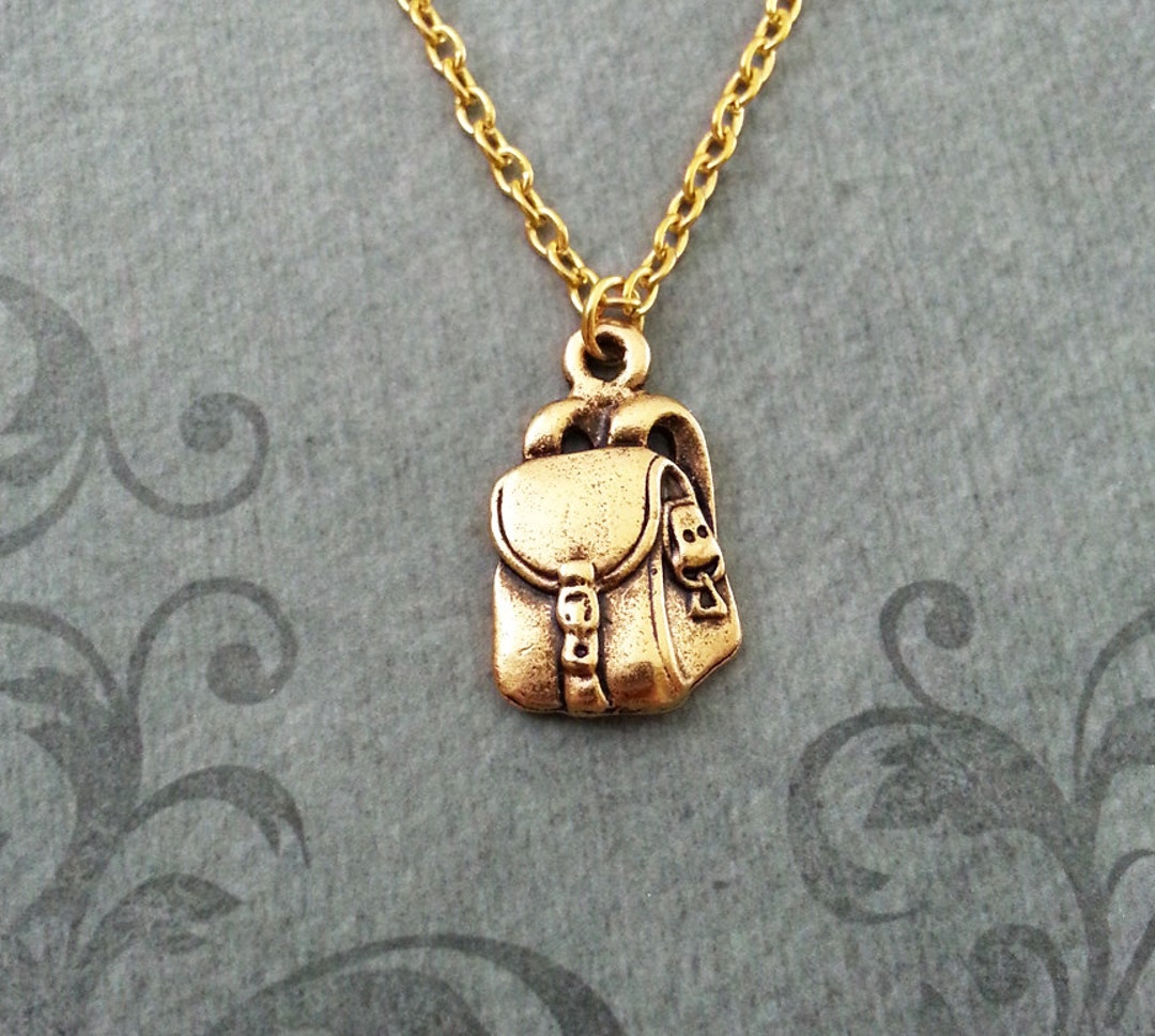 Backpack Necklace SMALL Bookbag Necklace School Jewelry Student Gift ...