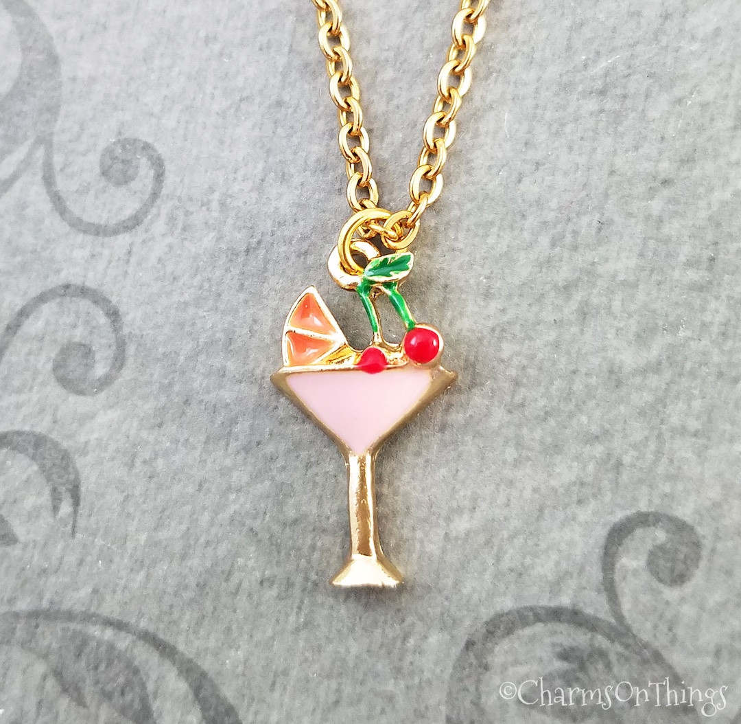 Cosmo Necklace Cosmopolitan Necklace 21st Birthday Gift Bartender ...