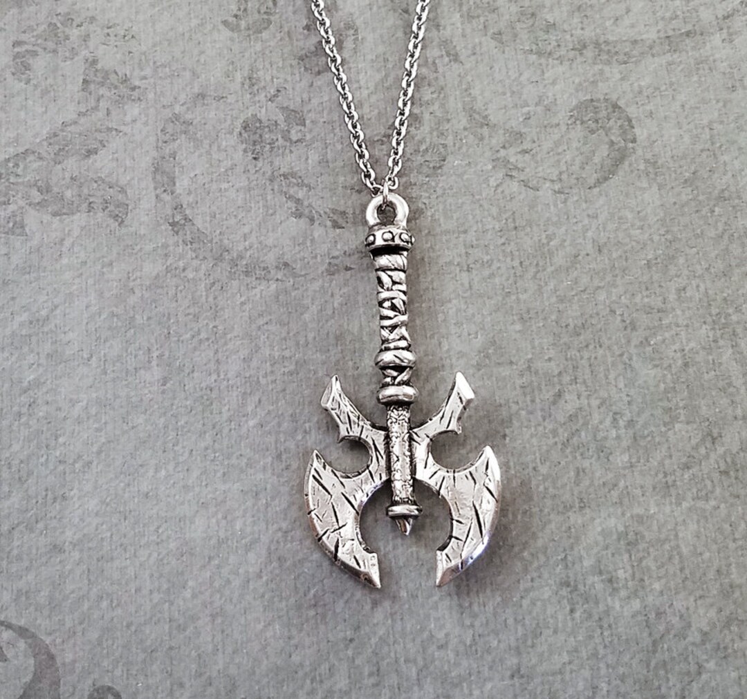 Labrys Necklace Labrys Jewelry Double Axe Necklace Double Sided Ax ...