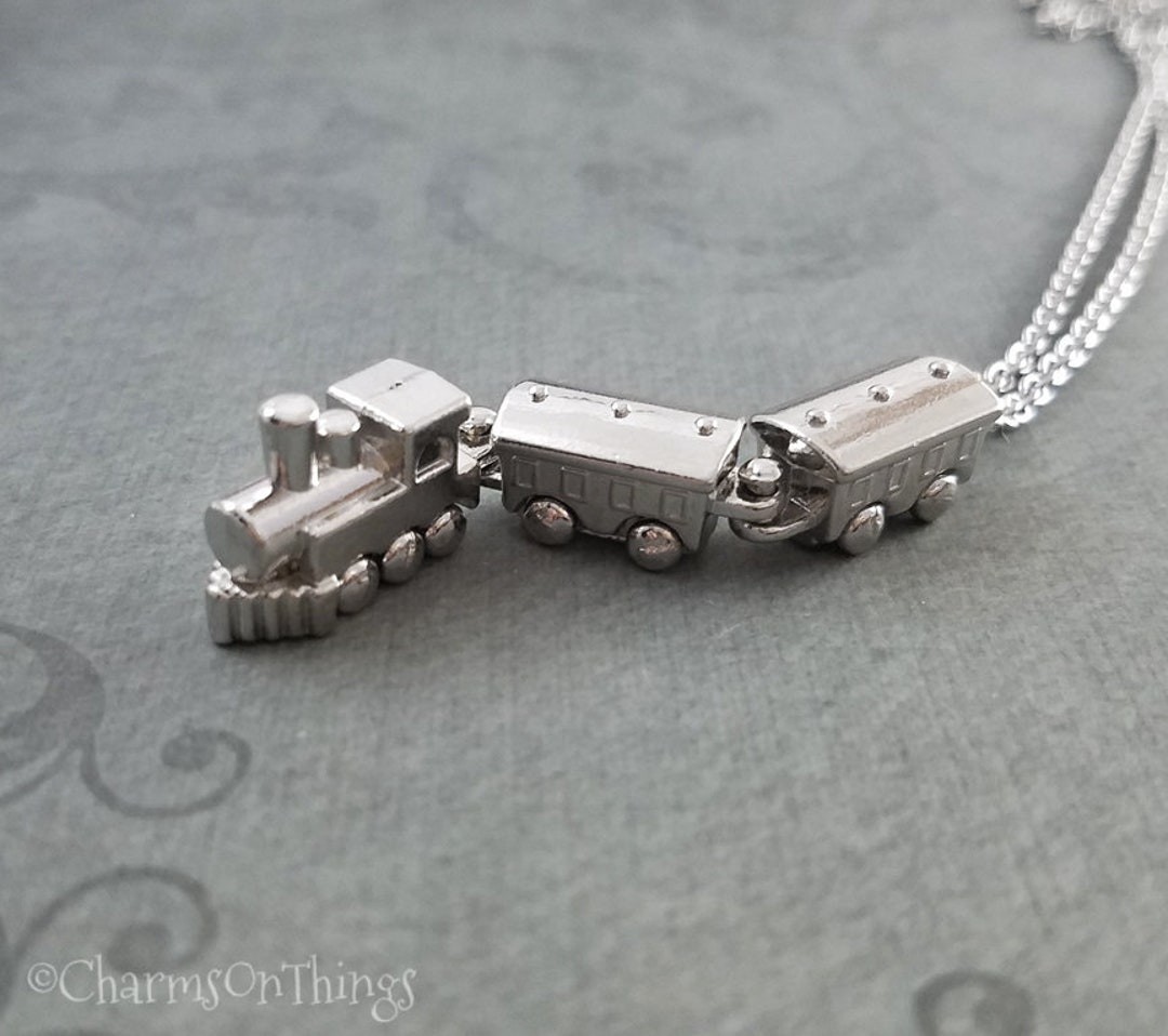 Train Necklace Train Charm Necklace Train Pendant Necklace Travel ...