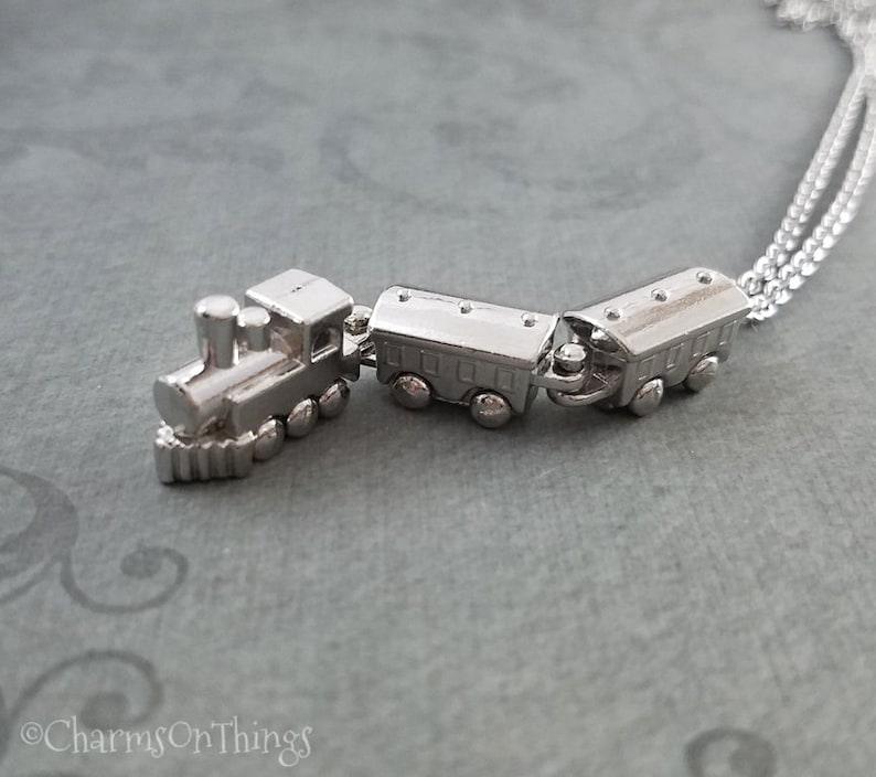 Train Necklace Train Charm Necklace Train Pendant Necklace Travel ...