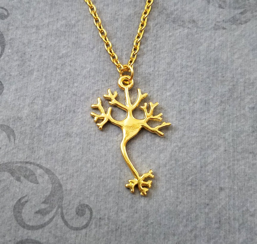 Neuron Necklace Nerve Cell Necklace Brain Cell Necklace Chemistry ...