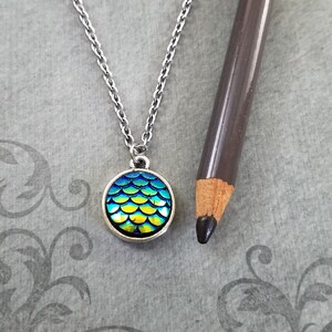 Scales Necklace VERY SMALL Fish Scales Charm Necklace Fish Necklace ...