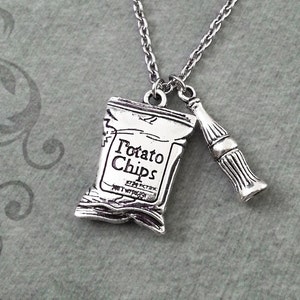 Potato Chips Necklace Potato Chips Jewelry Bag of Potato Chips Bag ...