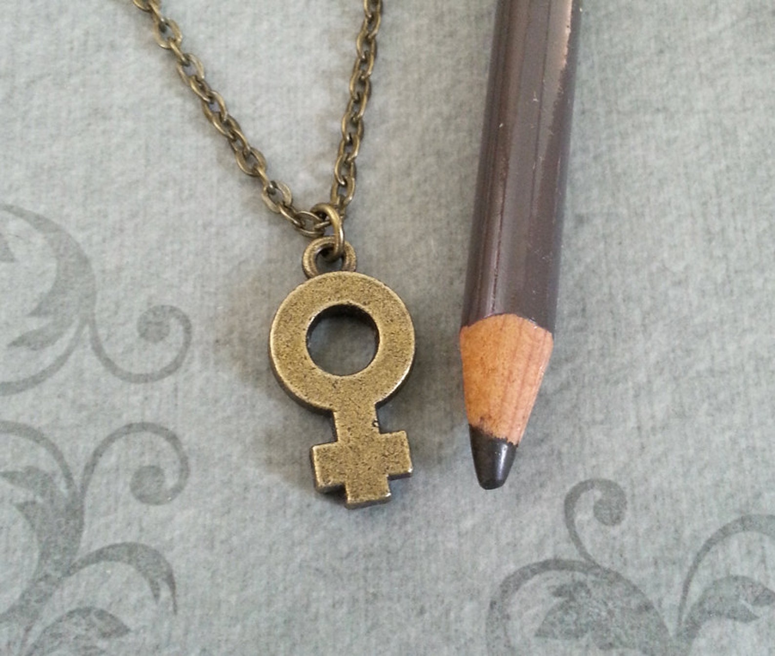 Mars Symbol Necklace SMALL Mars Necklace Bronze Mars Charm - Etsy