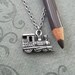 Train Necklace VERY SMALL Train Jewelry Silver Train Pendant Necklace ...
