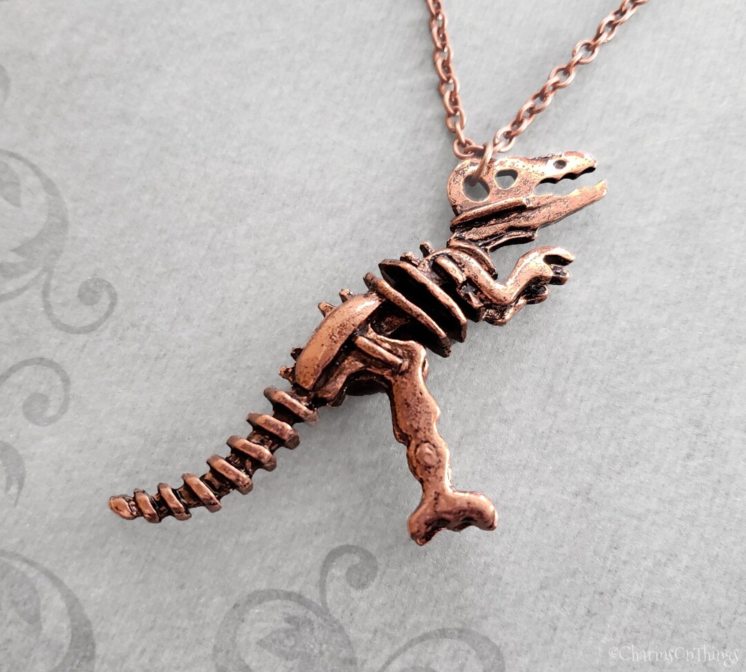 Dinosaur Necklace LARGE T-rex Necklace Tyrannosaurus Jewelry Dinosaur ...