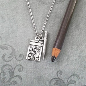 Calculator Necklace SMALL Calculator Jewelry Math Jewelry Math Teacher ...