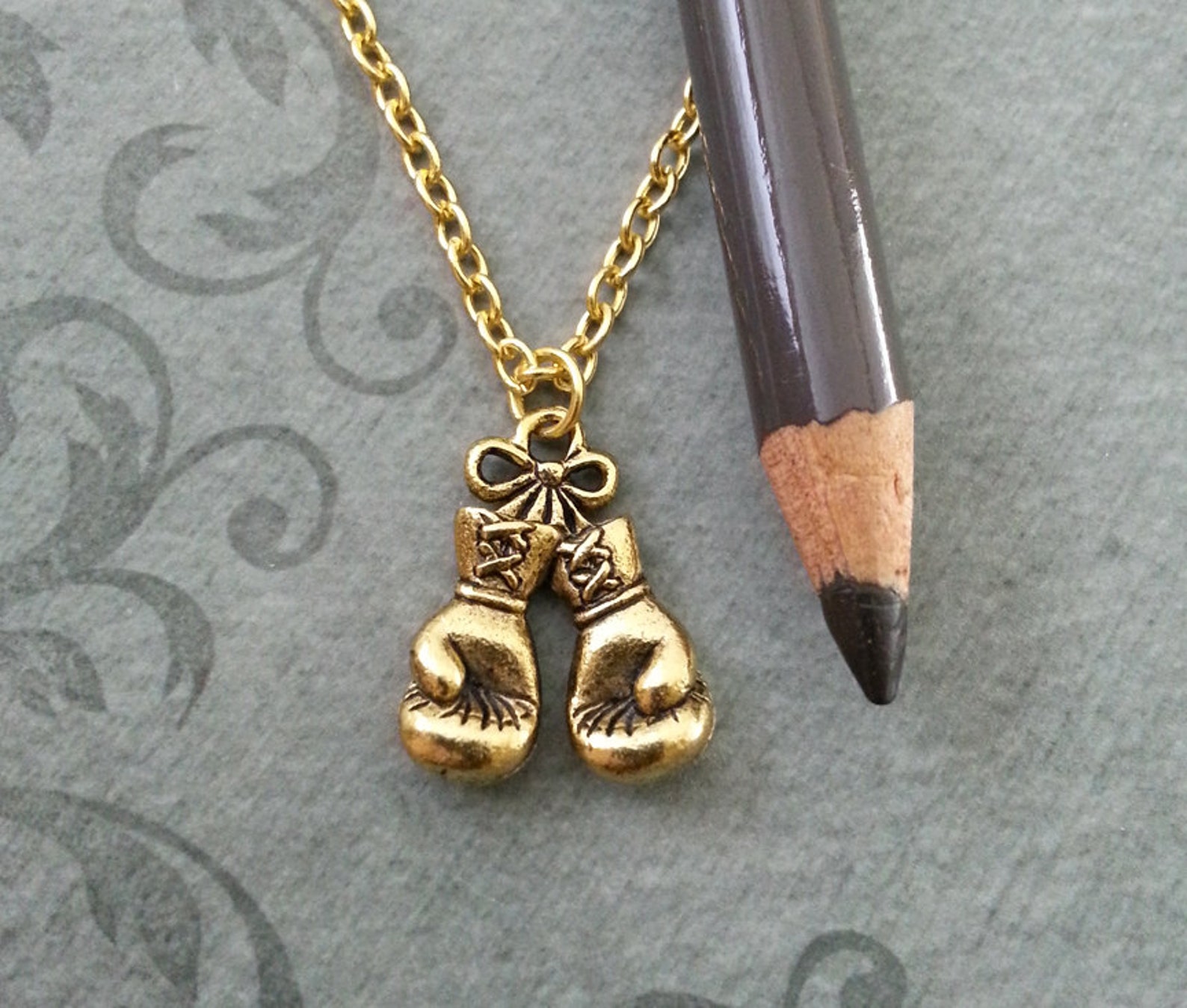 Boxing Gloves Necklace SMALL Boxing Necklace Boxing Gift | Etsy