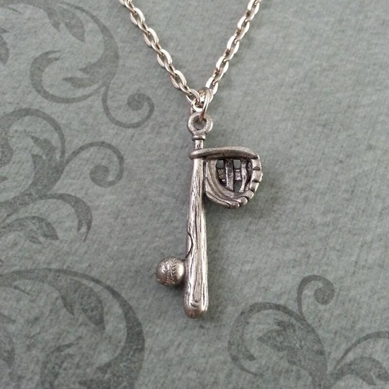 Baseball Necklace - Etsy