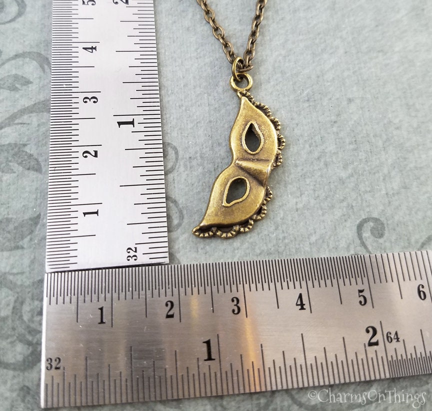 Mask Necklace Masquerade Necklace Pendant Necklace Venetian Mask Charm ...