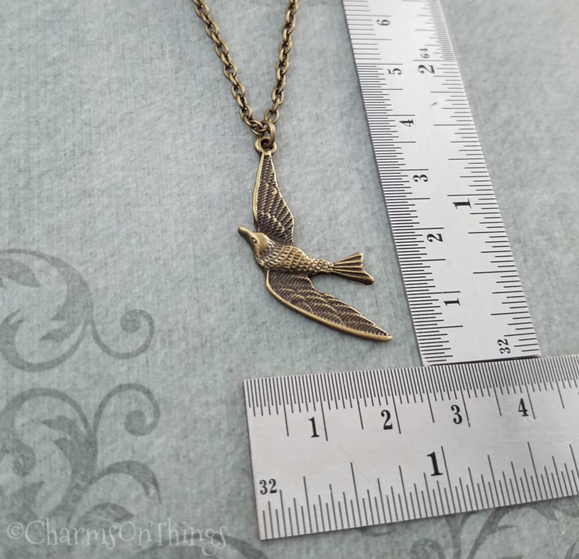 Sparrow Necklace SMALL Bird Necklace Bird Jewelry Dove - Etsy