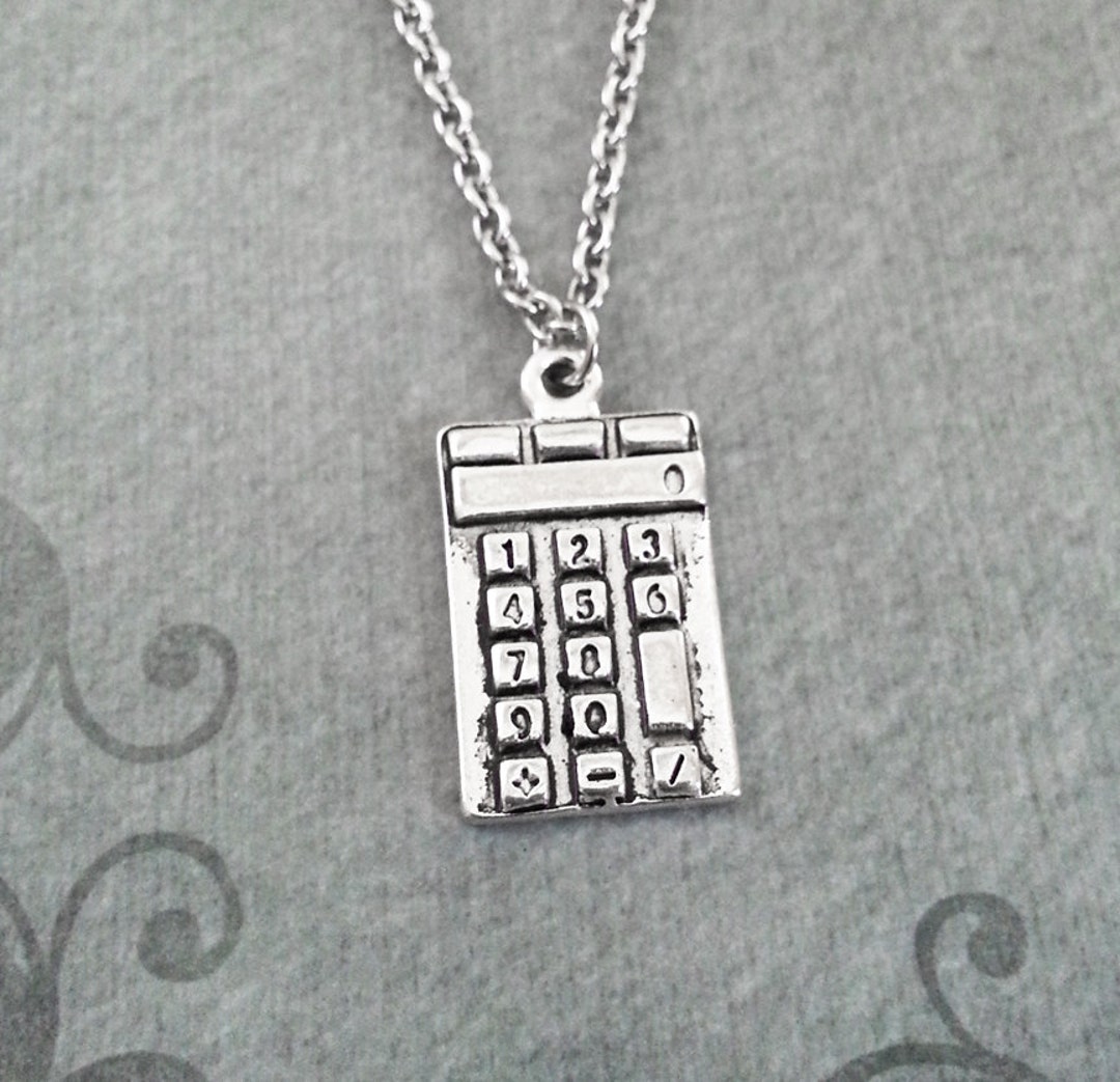 Calculator Necklace SMALL Calculator Jewelry Math Jewelry Math Teacher ...